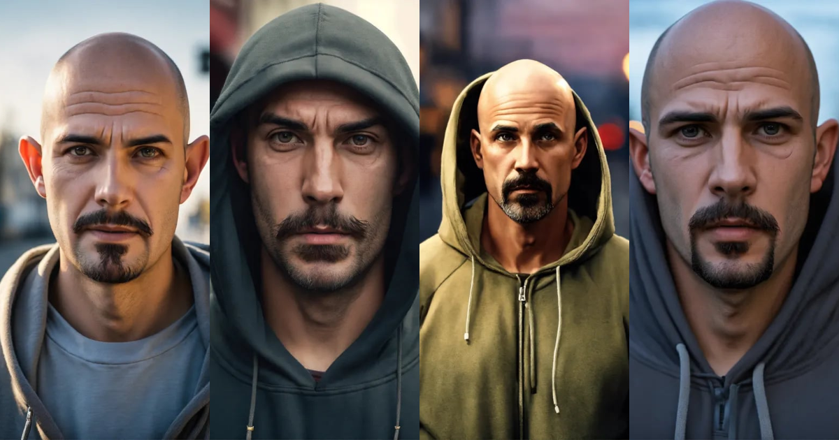 Lexica - A HUGE BALD CREEPY LOOKING MAN WITH A LITTLE GOATEE AND NO ...