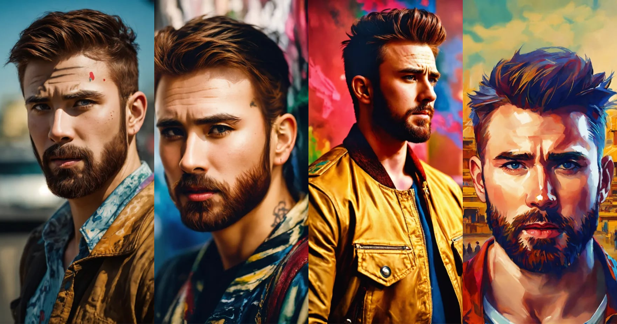 Lexica - A painting style oil color of "JChris Evans" in behance hd ...