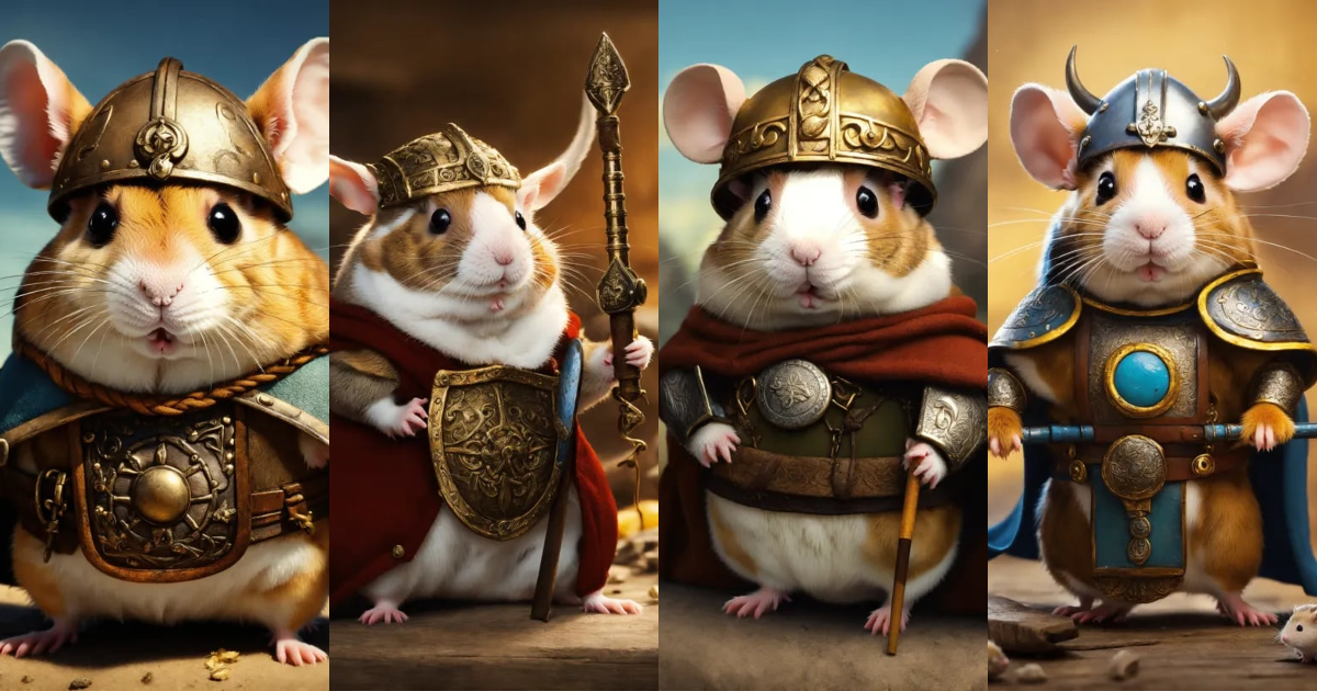 Lexica - Viking hamster dali style
