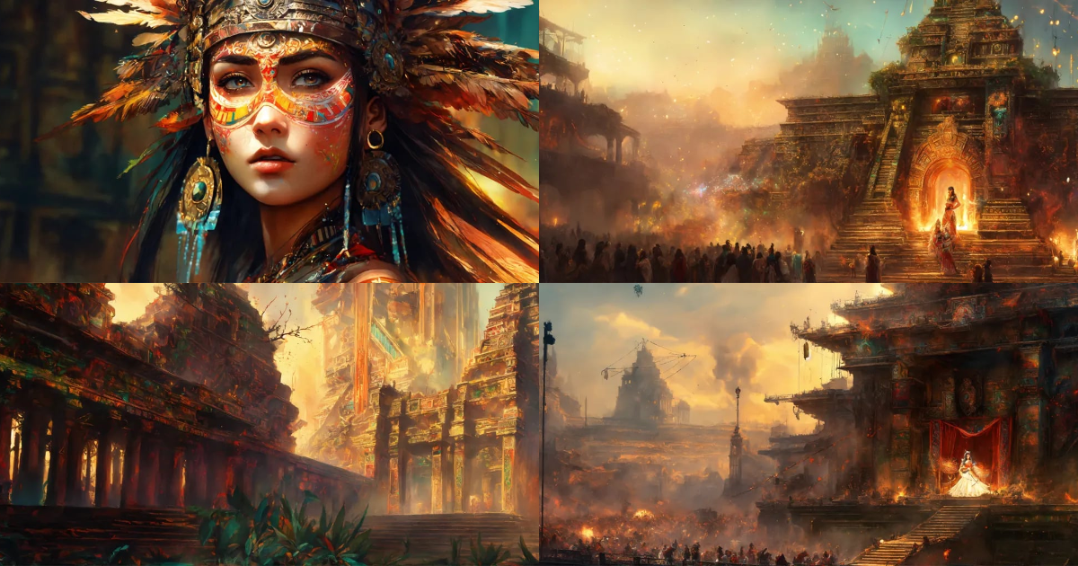 Lexica - Transport yourself to the world of ((Gorgeous Aztec princesses ...