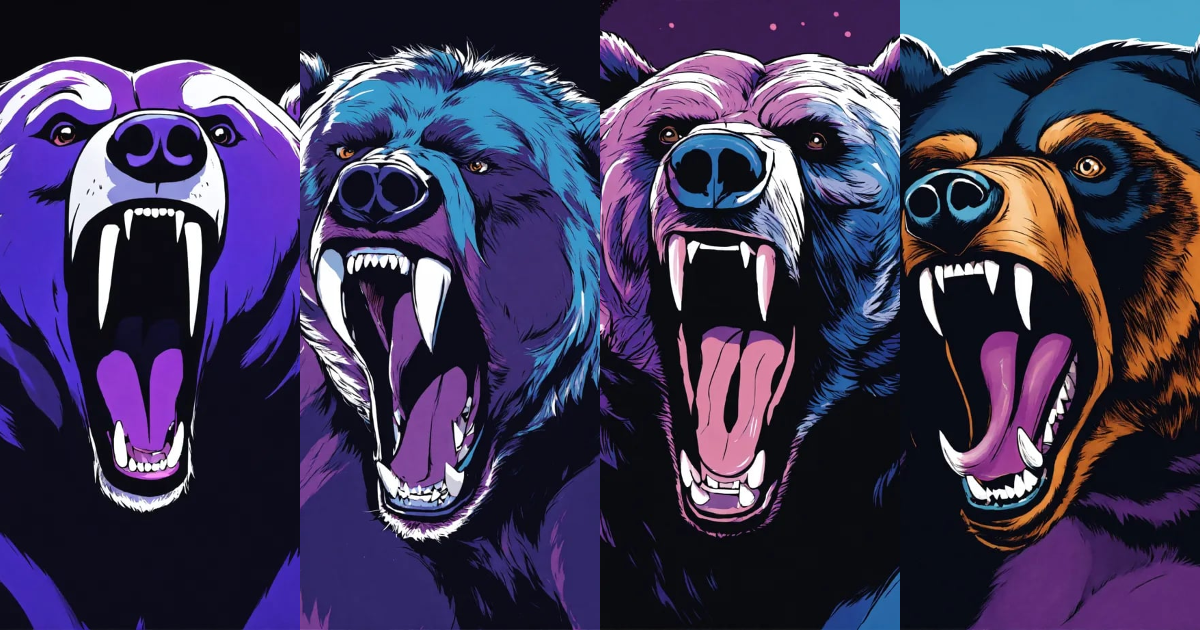 Lexica - Chicago bear yelling, close up portrait, yelling, high detail ...