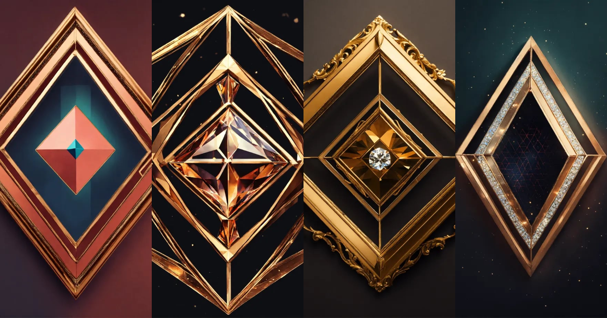 Lexica - An interesting diamond shaped frame for a logo
