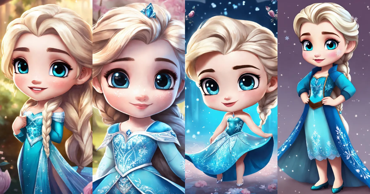 Lexica - Disney Elsa in chibi style