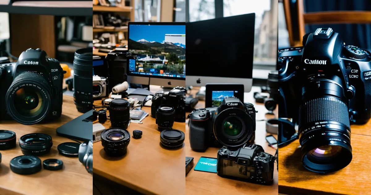 Lexica - A photo of a DSLR camera with a lens attached. The camera is ...