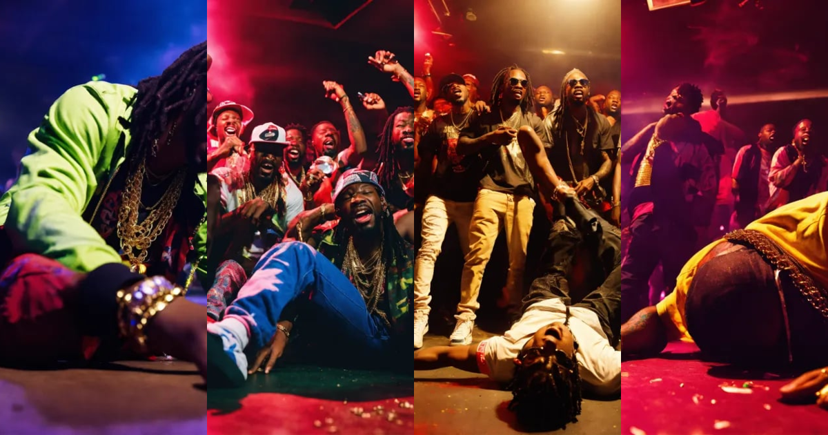 Lexica - Full body shot rap group Lost Boyz " Freaky Tah", laying on ...