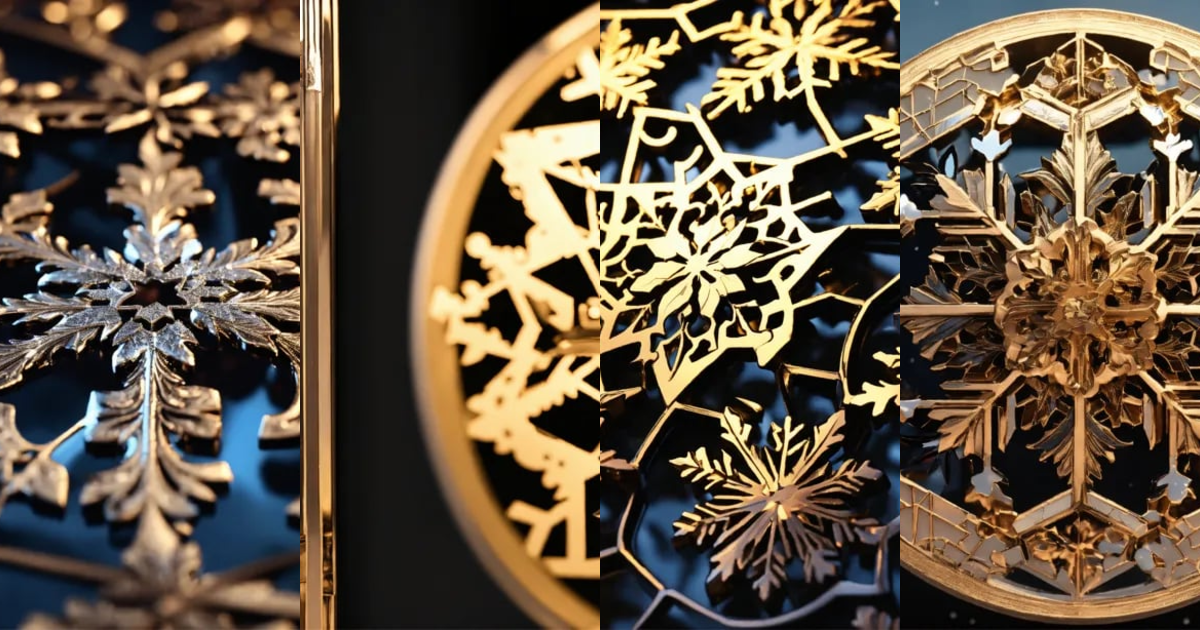 Lexica - 3D stunning detailed titanium windows Christmas snowflakes ...