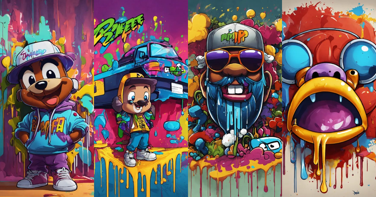 Lexica - Dripping words Finesse Elite, graffiti art by hanna-barbera ...