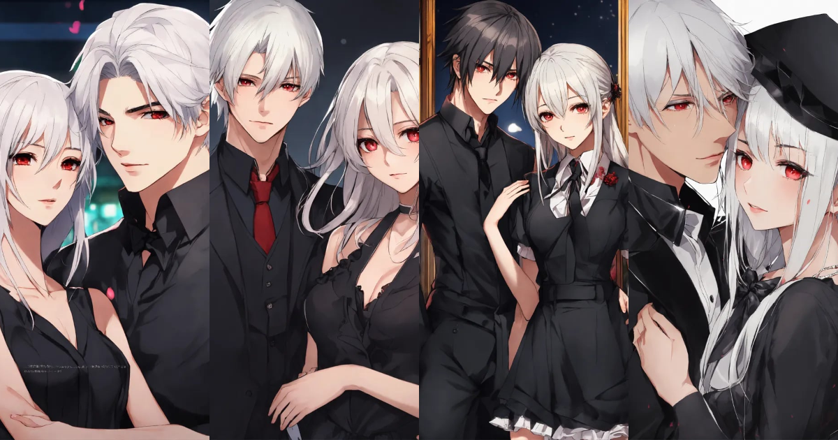 Lexica - Guy and girl 20 years old. twins. The girl has white long ...