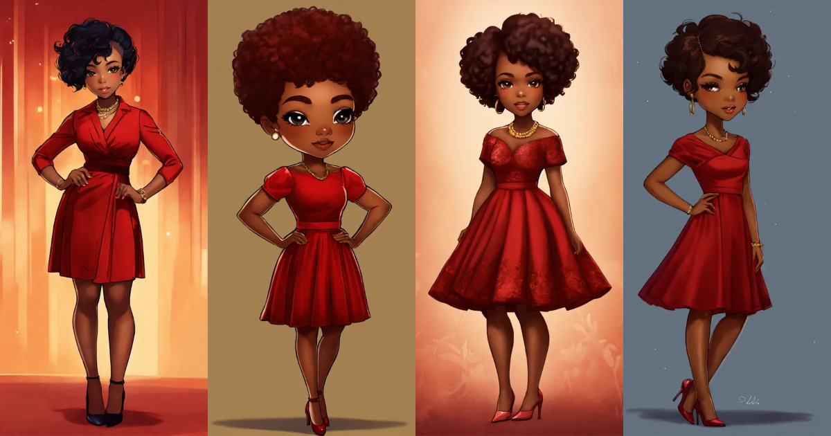 Lexica - Digital Illustration of a sophisticated Chibi African American ...
