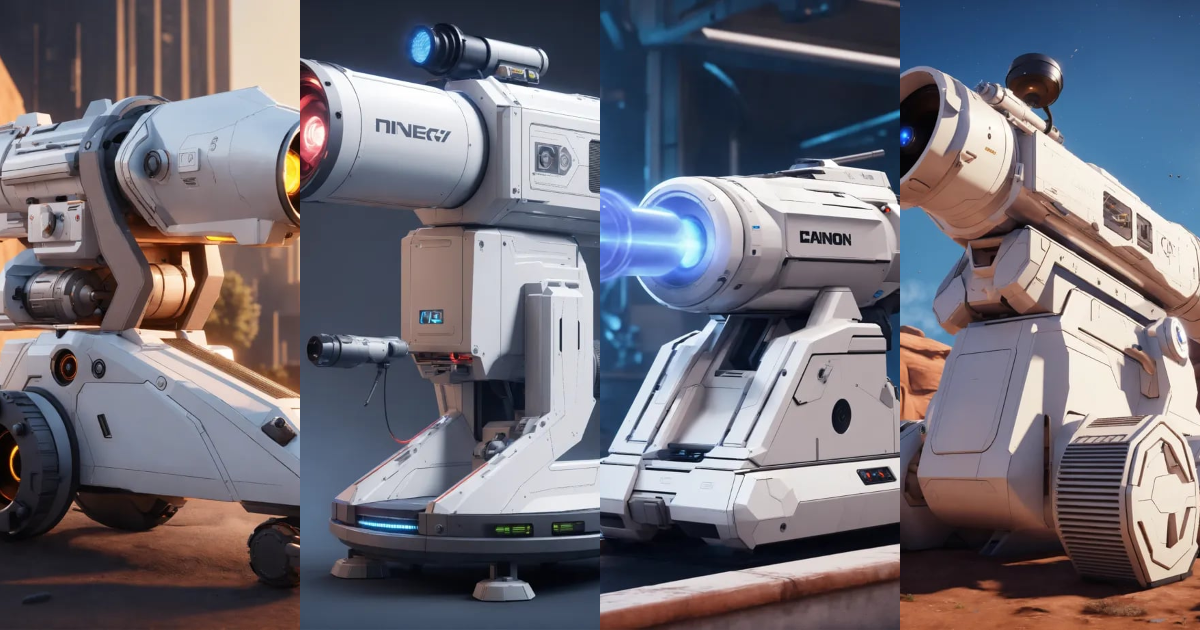 Lexica - Long white sound cannon, rifle, energy weapon, realistic ...