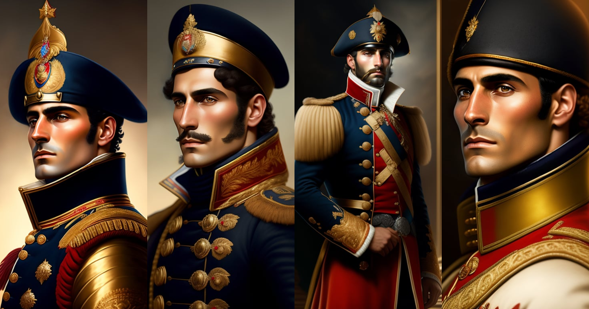 Lexica - Portrait of a napoleonic french army officer, male, detailed ...