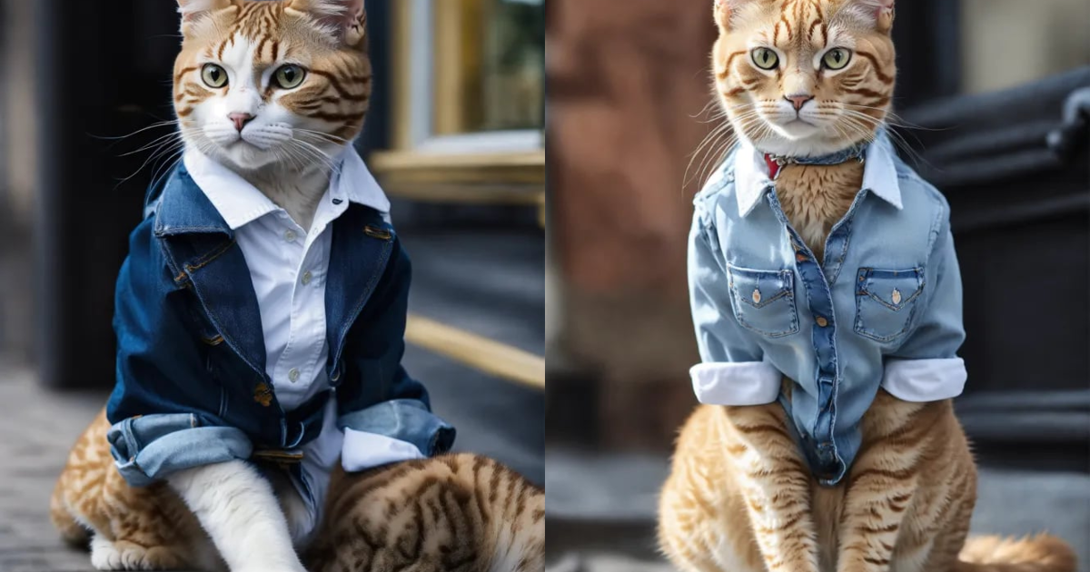 Lexica - A cat like human with two legs, a fashion-forward feline ...
