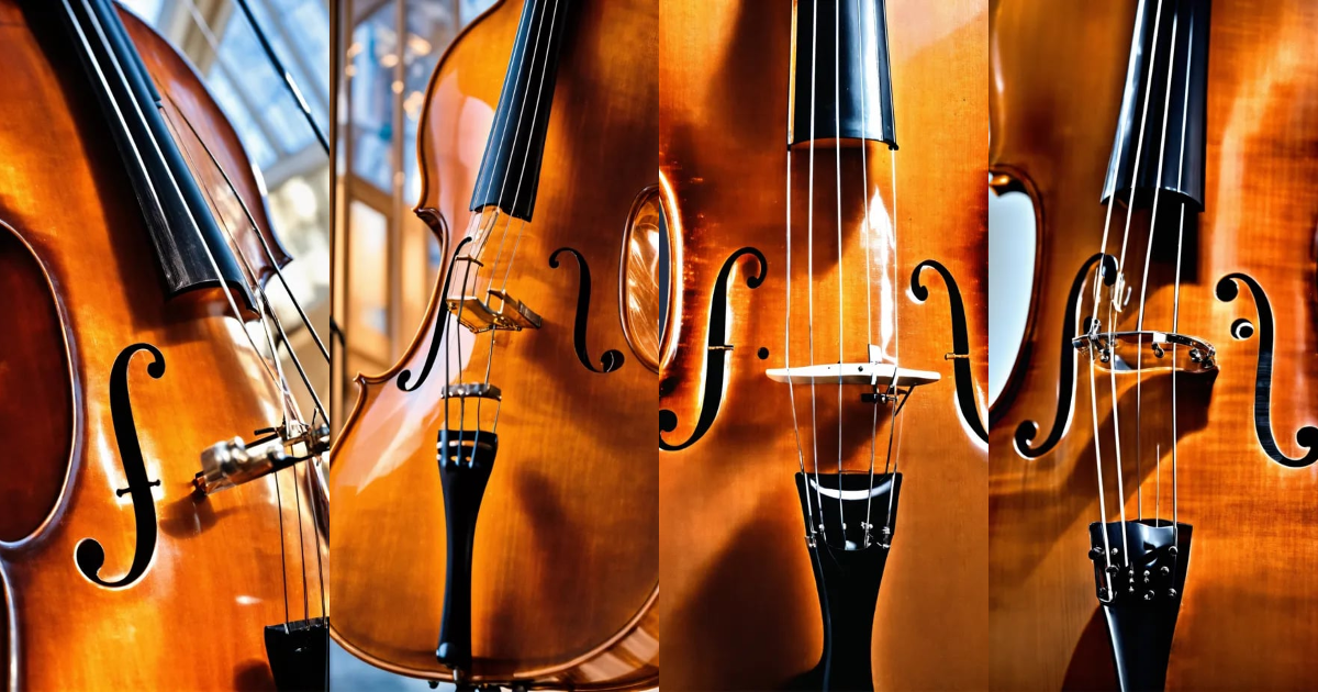 Lexica - A photorealistic closeup view of inside a transparent cello ...