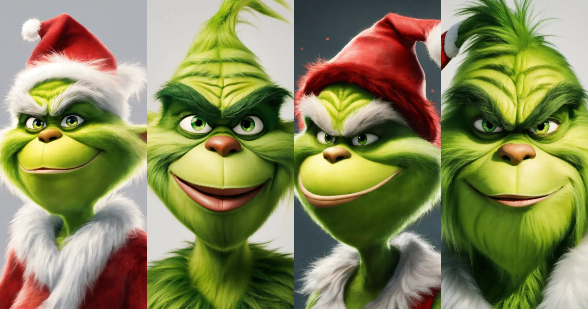 Lexica - The disney grinch on a white background