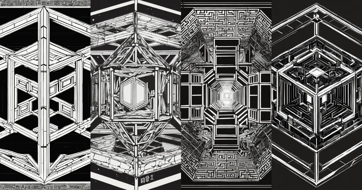 Lexica - Taoist tesseract perspective tesseract hypercube symbol ...