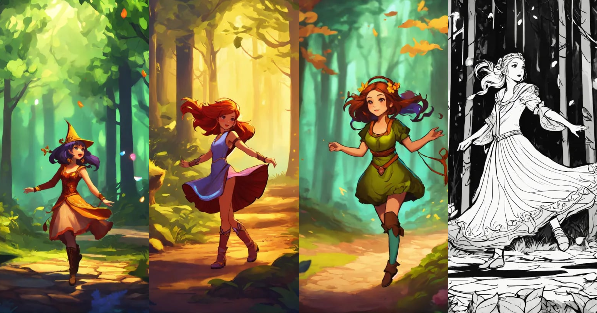 Lexica - A little fay dancing in the forest, game icon, fantasy style ...