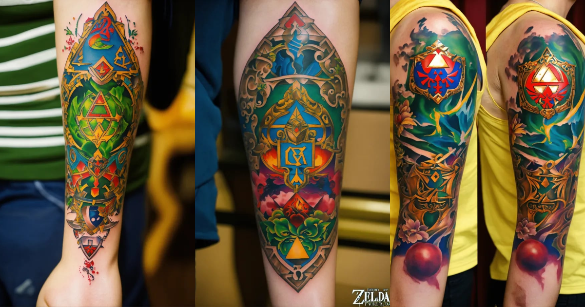Lexica Legend Of Zelda Video Game Sleeve Tattoo Good Flow Aspects