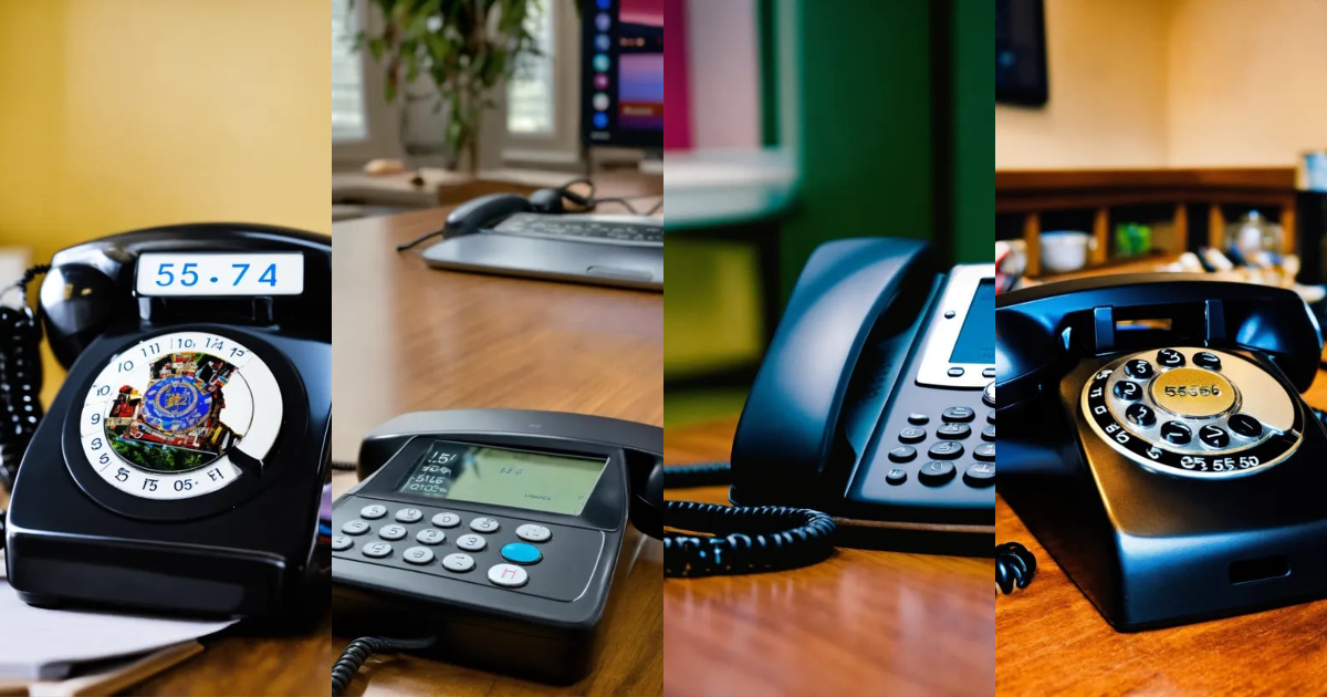 Lexica - A photo of a phone with the number 555-555-5555. The phone is ...