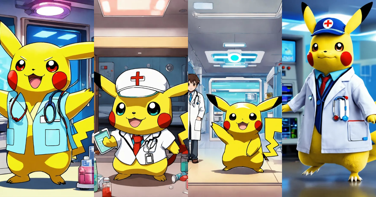 Lexica - PIKACHU LIKE DOCTOR WITH IN FUTURE HOSPITAL