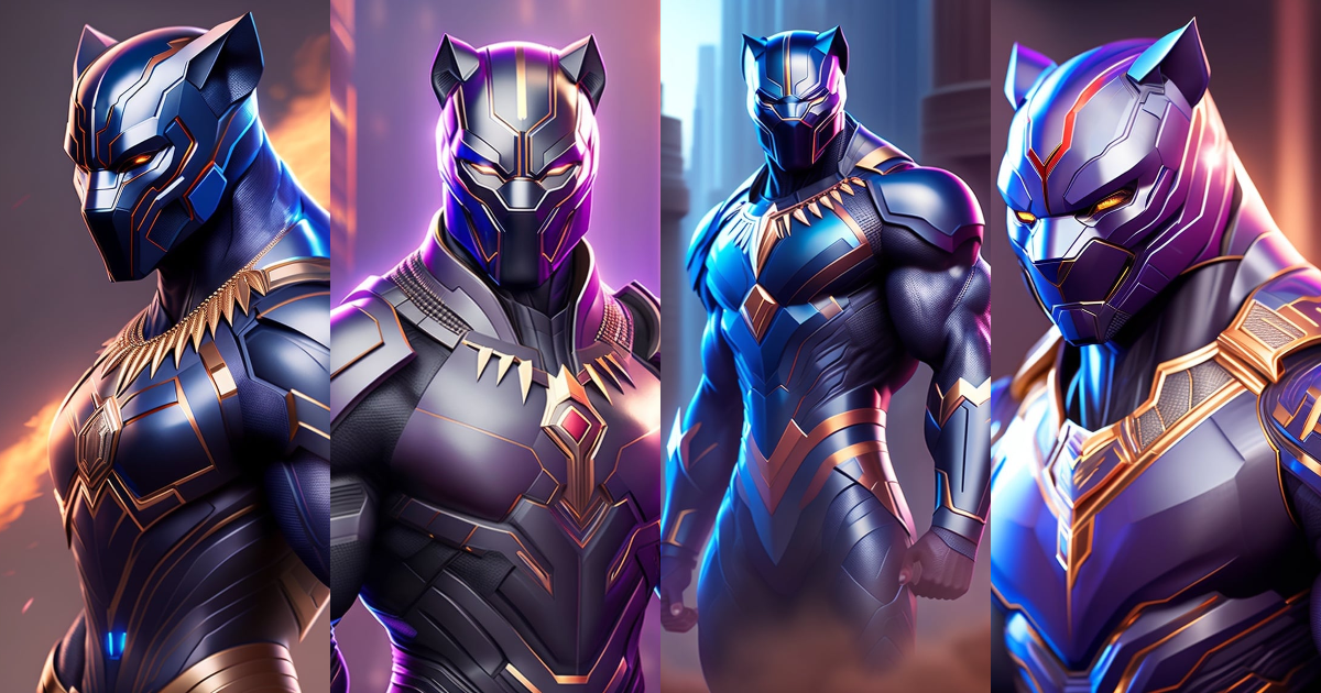 Lexica - "Black Panther, standing proudly in the heart of Wakanda ...