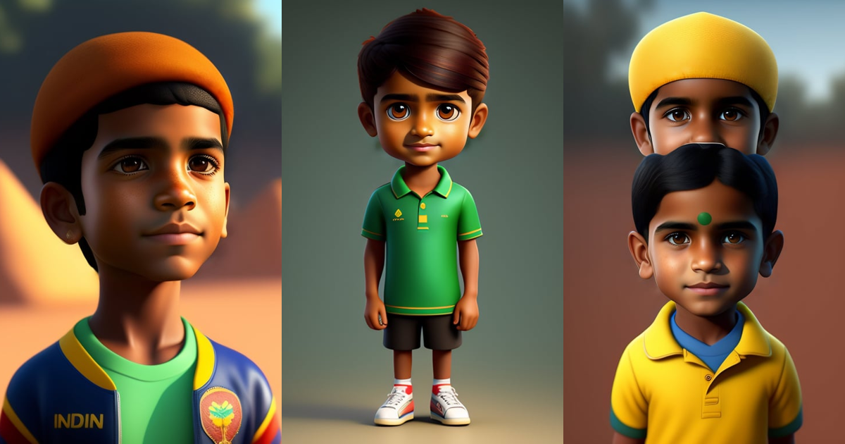 Lexica - Create a indian with Australian features boy as a cartoon ...