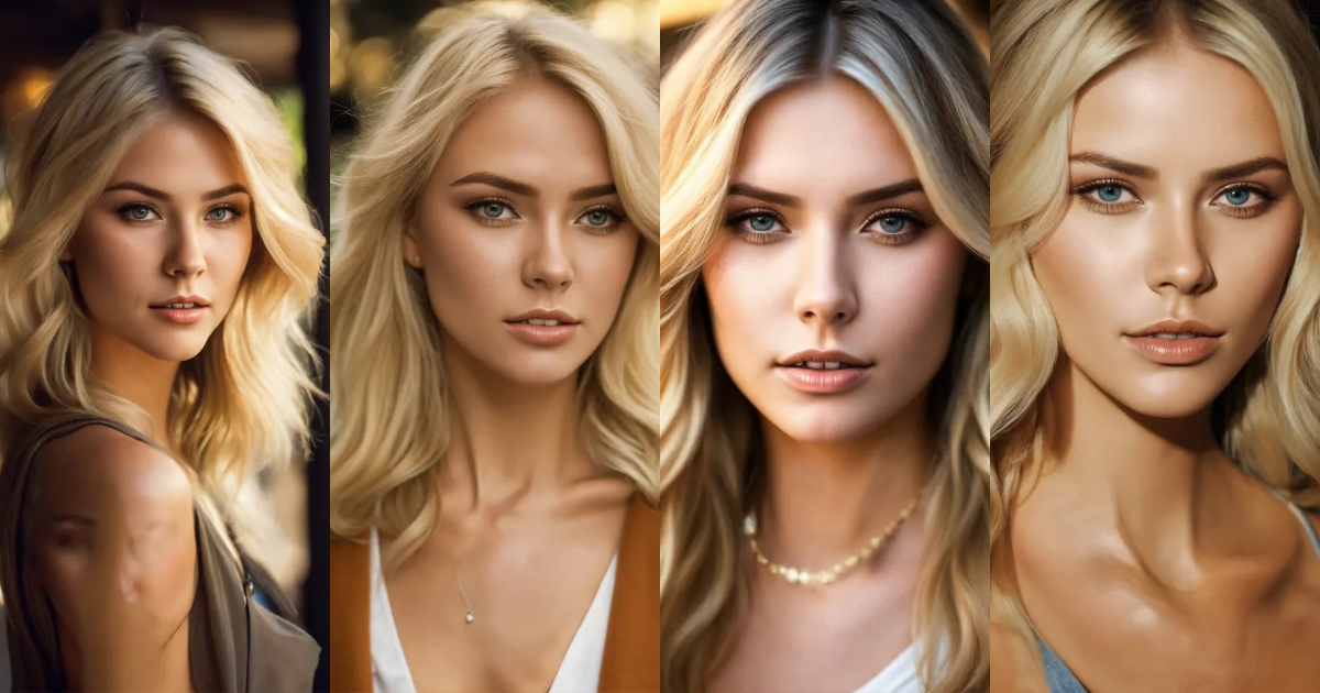 Lexica - Design the most beautiful face of a blondie woman you can