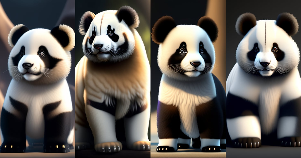 Lexica - Mix of a panda and a furry white tiger