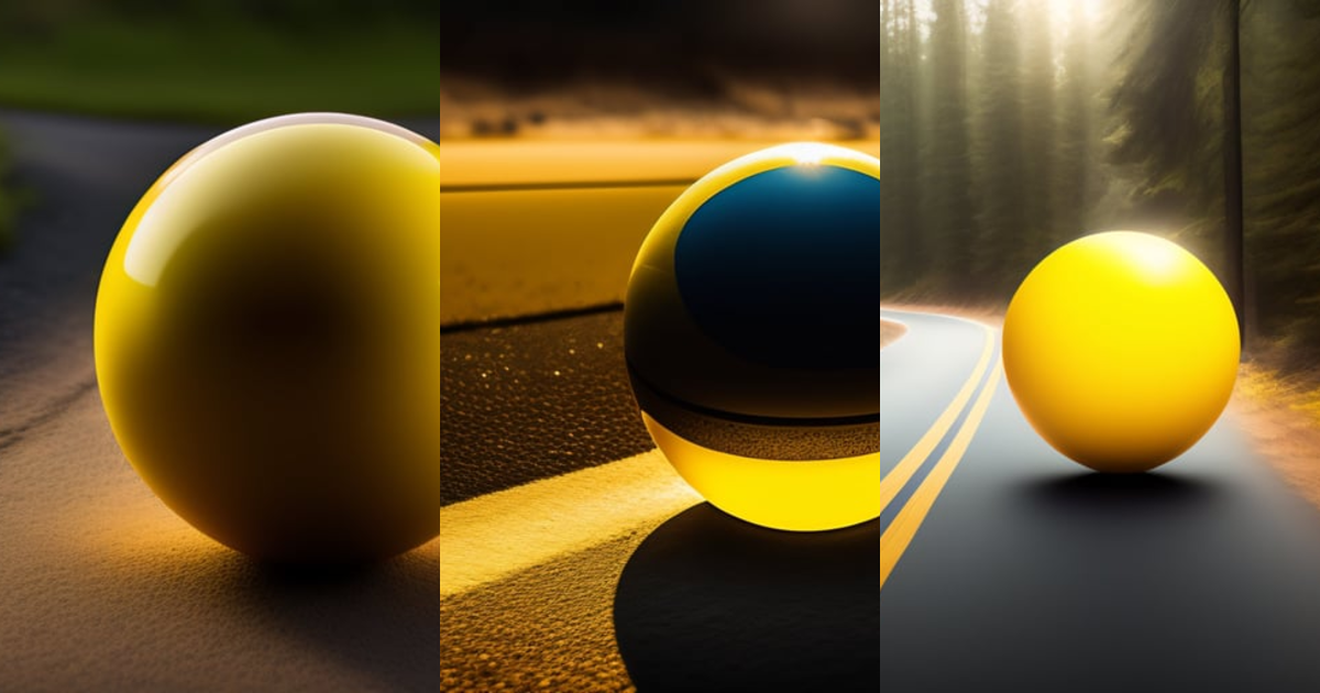 Lexica - A singular yellow orb, basketball size, floating above the ...