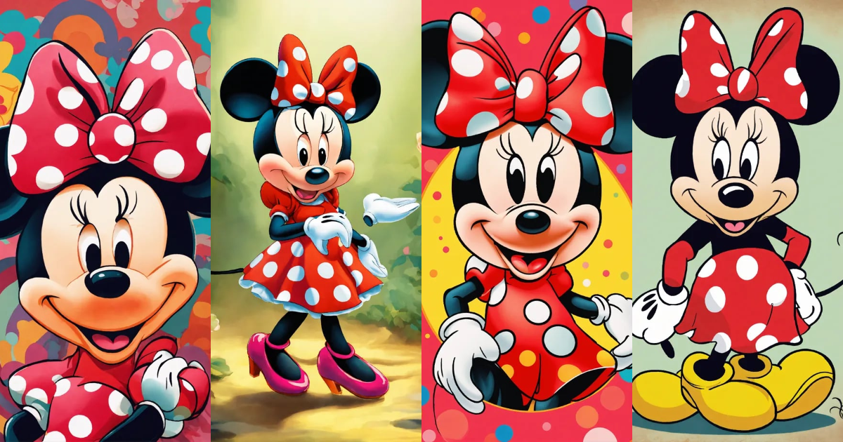 Lexica - Minnie Mouse ilustración multicolor