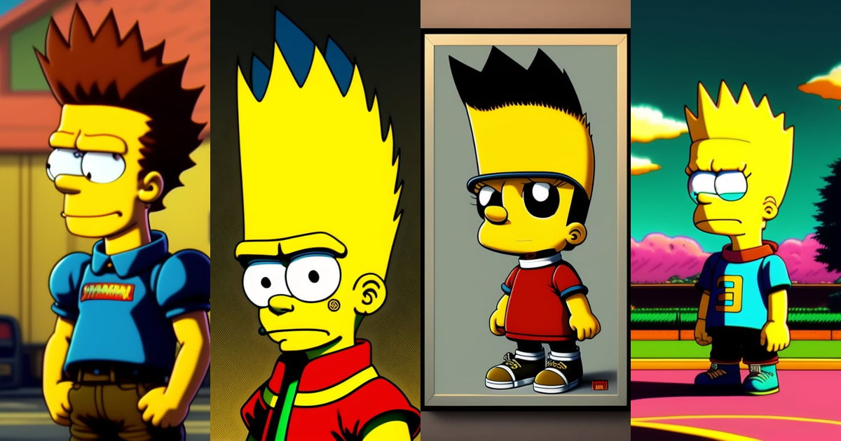 Lexica - Bart Simpson anime vintage