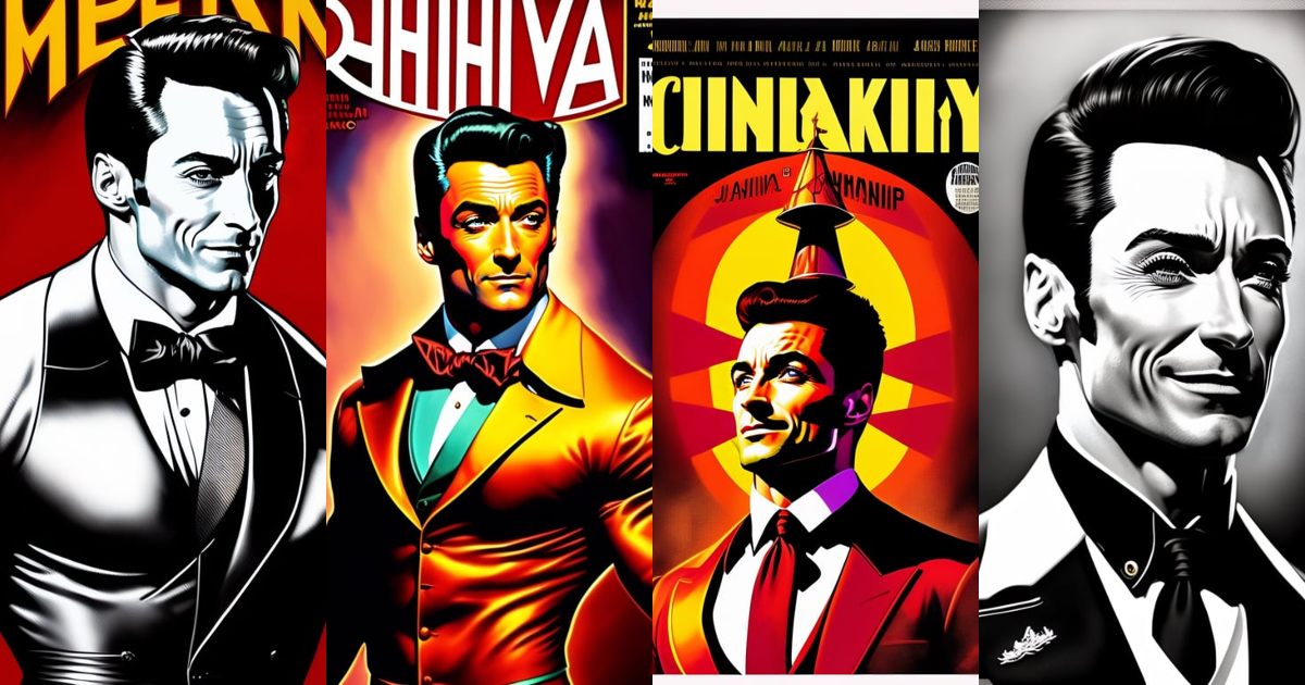 Lexica - Hugh Jackman as a 1960s circus ringleader comic art. Comic ...
