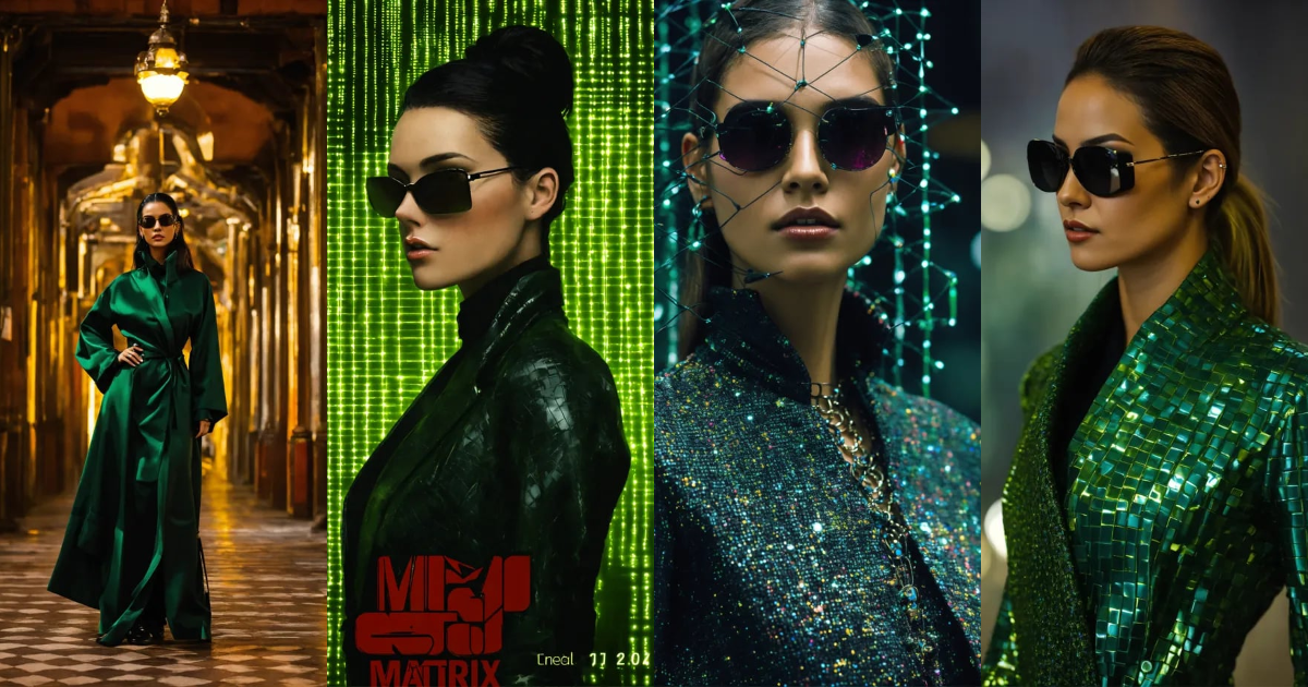 Lexica - Mujer estilo matrix