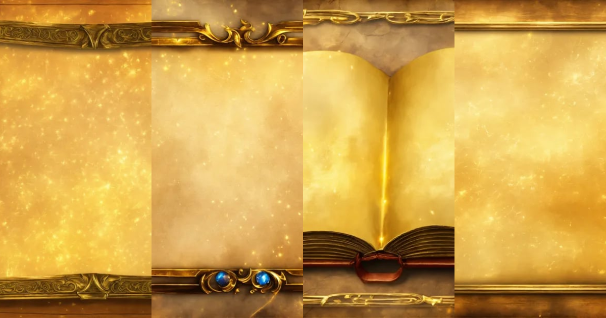 Lexica - Magic spell frame, template, old parchment background, magic ...
