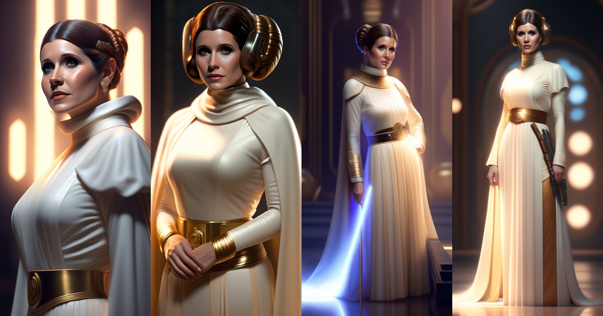 Lexica - Nudde, full length, legs, young Carrie Fisher as Princess Leia ...