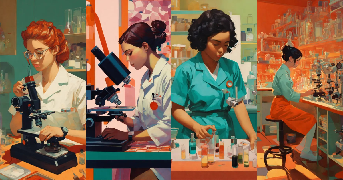 Lexica - A nurse in a laboratory preparing an experiment with her ...