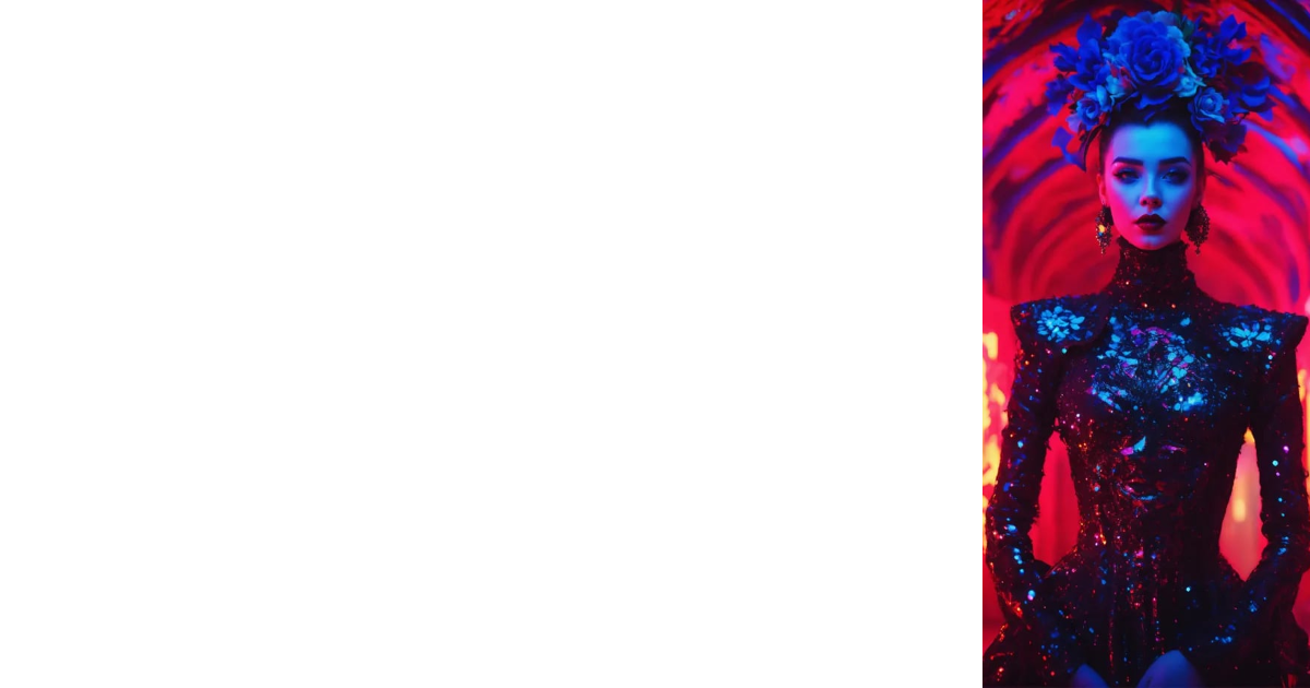 Lexica - Full body portrait Fashion, of Pinhead DMT black light glitter ...