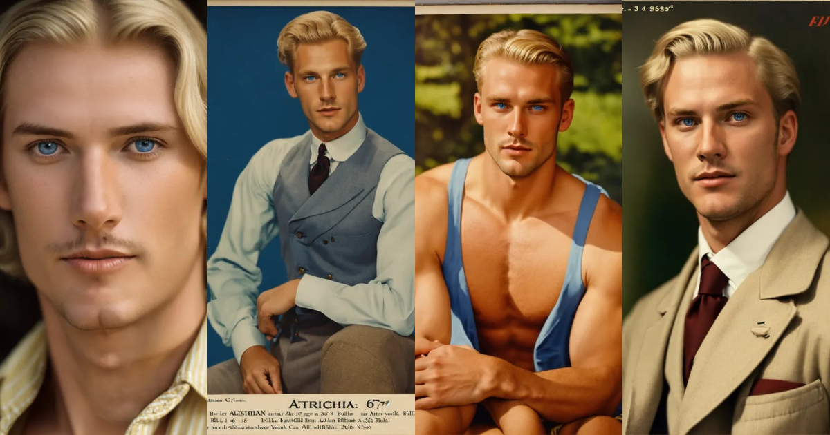 Lexica - 1938 Austrian male 36 years old aristocrat blue eyes blond ...