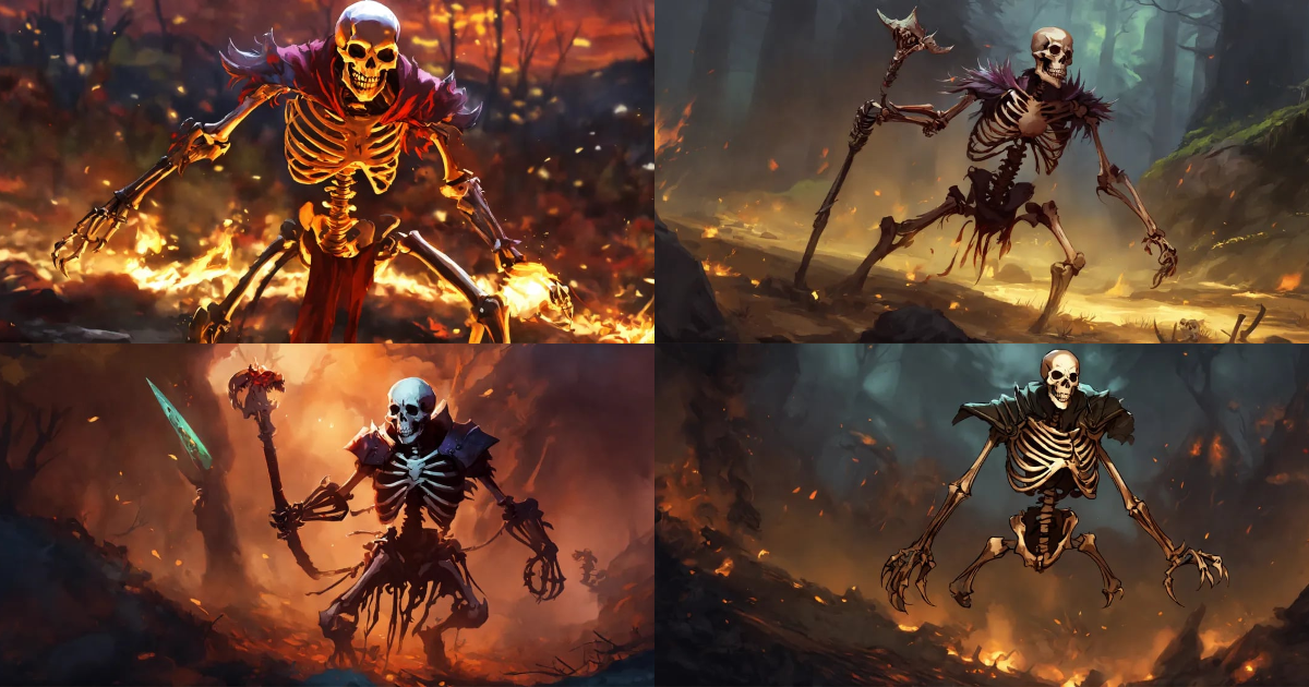 Lexica - Body shot, enraged, Boneclaw skeleton undead monster, 5e dnd ...