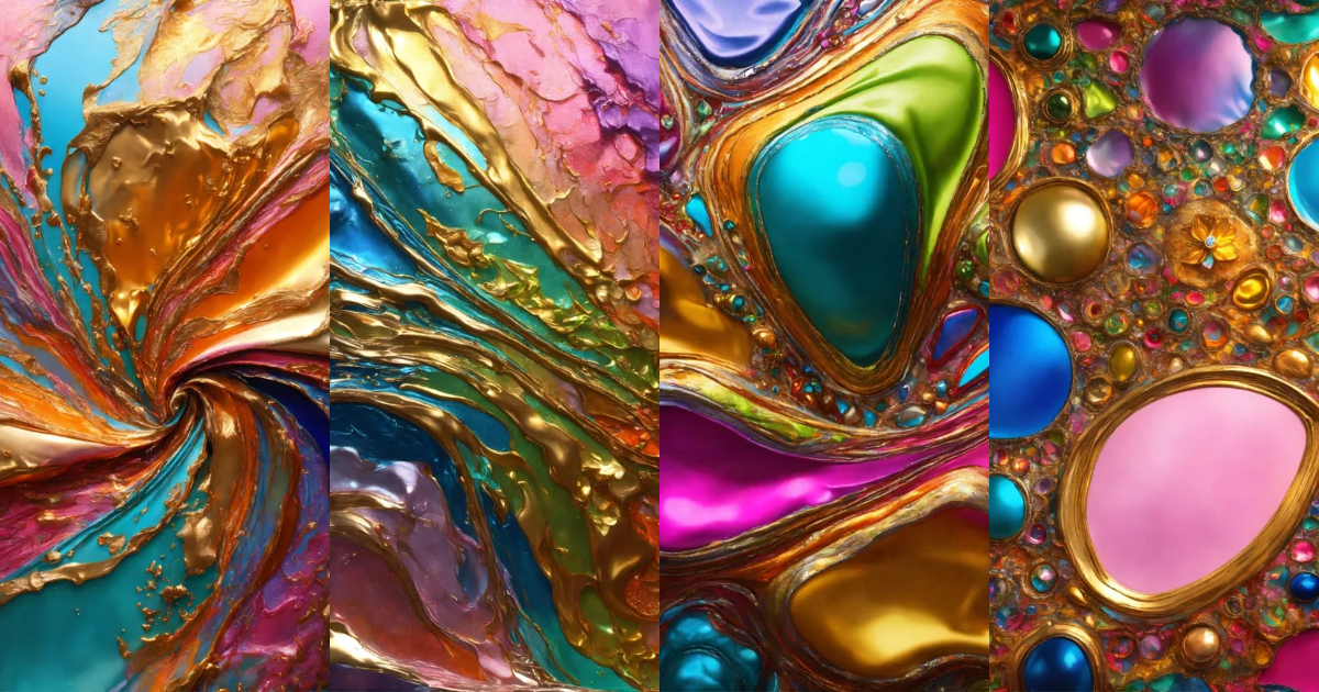 Lexica - Colorful abstract painting oil and water complex complicated ...