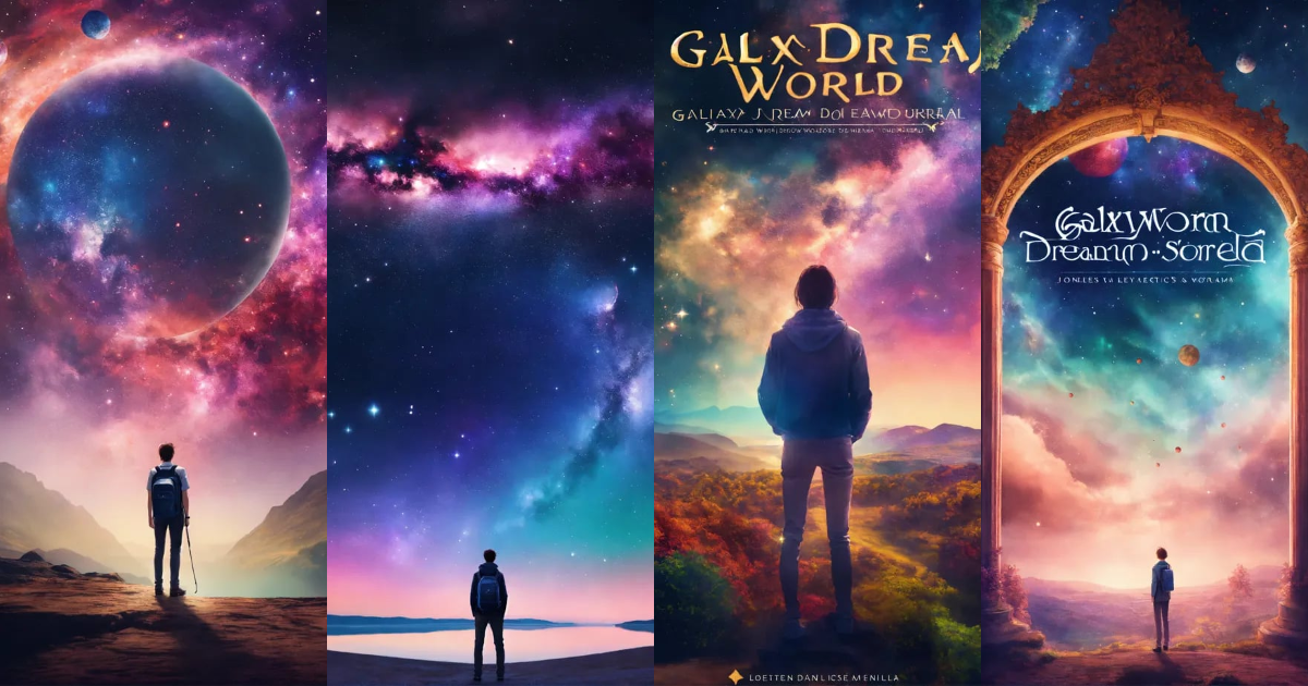 Lexica - Galaxy dream world with a person standing looking into the ...