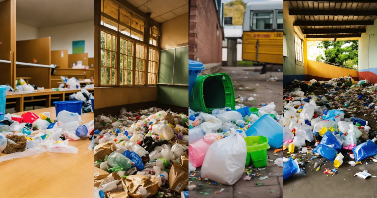 Lexica - Plastik trash in school