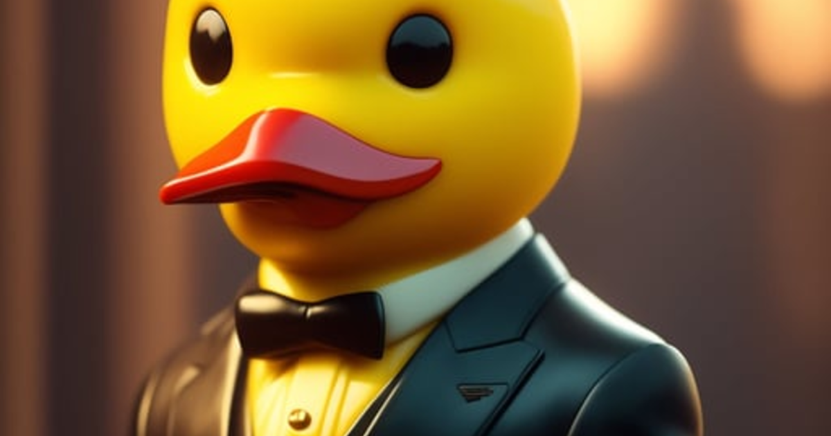 Lexica - Yellow rubber duck from Hitman in smoking