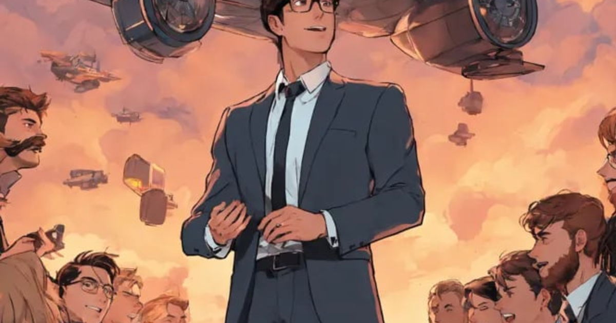 Lexica - Comic character, a young Inventor around 25, with dark brown ...