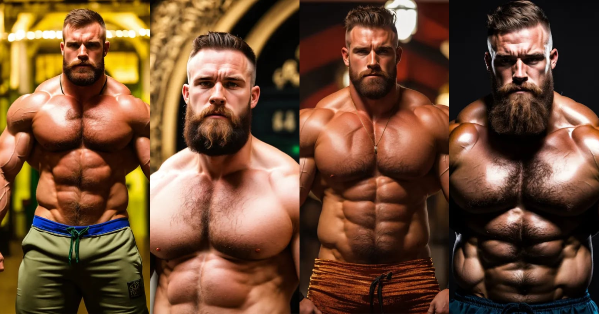 Lexica - 30-year-old hairy Irish man with big muscles, big bodybuilder ...