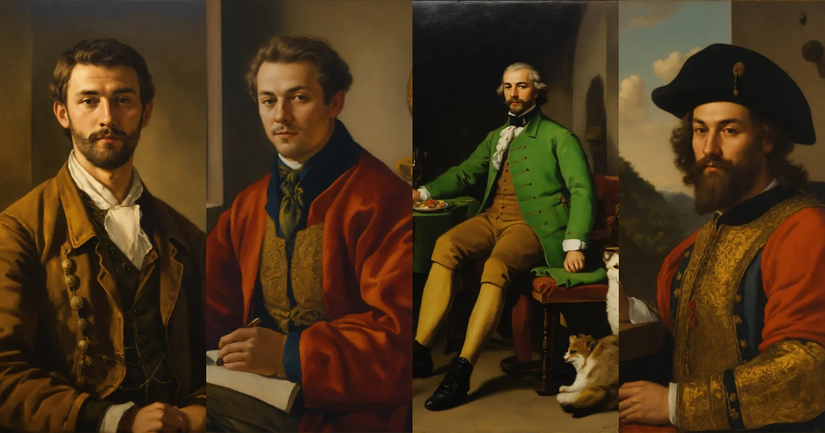 Lexica - Älterer und weiser Mann, lächend, Ganzkörperpotrait