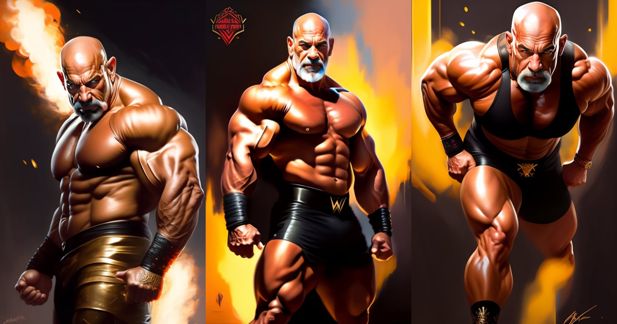 Lexica - Muscular wwe Goldberg performing one of his signature moves ...