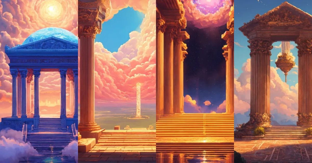Lexica - Heavens gate, pixel art detailed, intricate details, spiraling ...