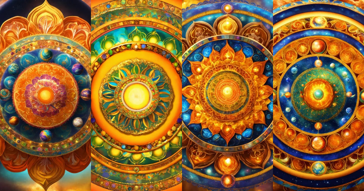 Lexica - Mandala, mandala, Mandala with multiples planets, clouds ...