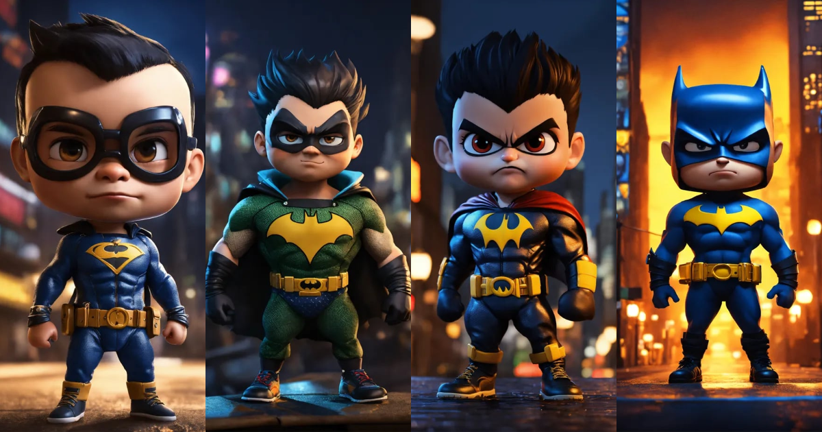 Lexica - In this image, you can see a cartoon caricature of Mini Badman ...