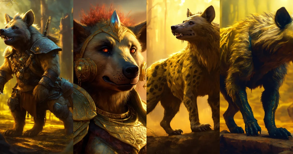 Lexica - Epic professional digital art of orc hyena bear female ...